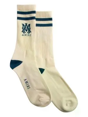 Amiri Logo Crew Socks - White