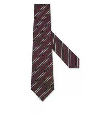 Zegna Zegna Silk-Cotton Neck Tie Red