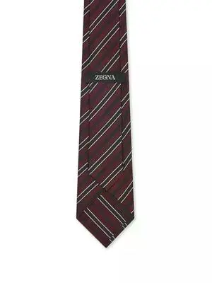 Zegna Silk-cotton Neck Tie - Red