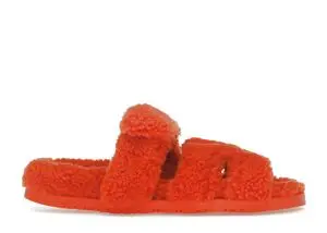 HERMÈS Hermes Chypre Shearling Sandals