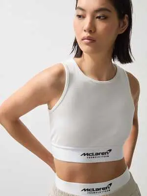 Reiss Cropped Performance Tops For Women