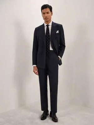 REISS Regular Fit Wool-blend Suit Trousers - Blue