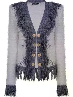 Balmain Fringed Jacket - White