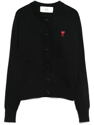 Ami Paris Crew Neck Cardigans For Women
