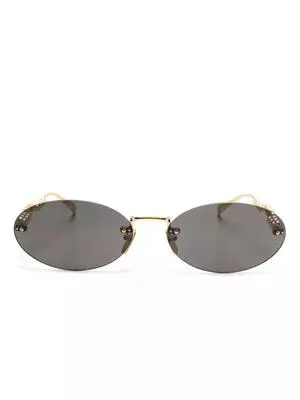Gucci Oval-frame Sunglasses - Gold
