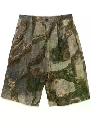 ZIGGY CHEN Tree Print Shorts