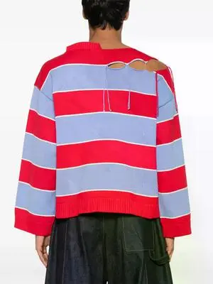 CHARLES JEFFREY Slash Stripe Sweater