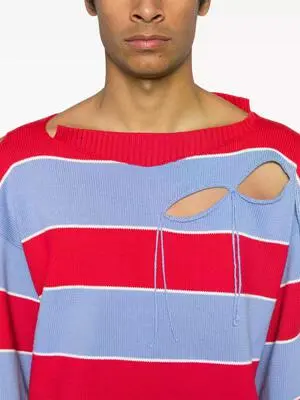 CHARLES JEFFREY Slash Stripe Sweater