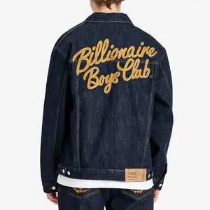 BILLIONAIRE BOYS CLUB Script Logo Denim Trucker Jacket