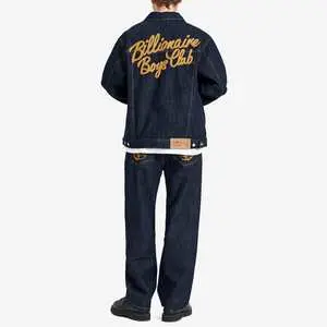 BILLIONAIRE BOYS CLUB Script Logo Denim Trucker Jacket