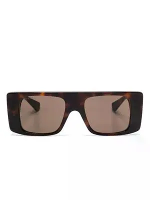 Gucci Rectangle-frame Sunglasses - Brown