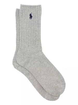 Polo Ralph Lauren Pony-embroidered Ankle Socks - Grey