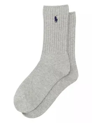 Polo Ralph Lauren Pony-embroidered Ankle Socks - Grey