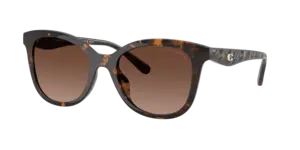 COACH Sunglasses HC8419U Brown Gradient Polarized