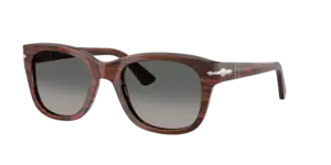 Persol Striped Brown Sunglasses - Gradient Grey