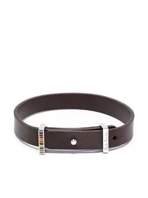Paul Smith Signature-buckle Leather Bracelet - Brown