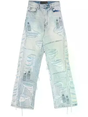 WHO DECIDES WAR BY EV BRAVADO Full Distress Arch Jeans