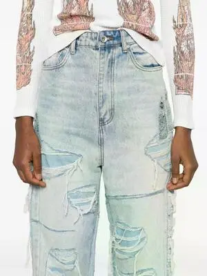 WHO DECIDES WAR BY EV BRAVADO Full Distress Arch Jeans