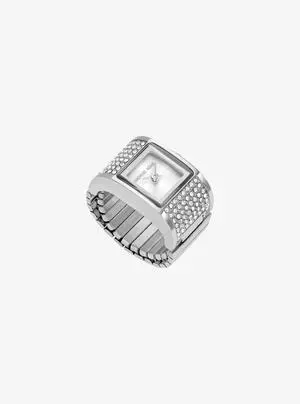 Michael Kors Darrington Pavé -tone Ring Watch In - One Size By Silver