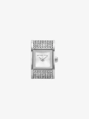 Michael Kors Darrington Pavé -tone Ring Watch In By - Silver