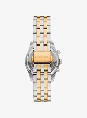 Michael Kors Mini Bryant Pavé Two-tone Watch - Silver