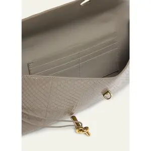 Bottega Veneta Andiamo Python Clutch Bag