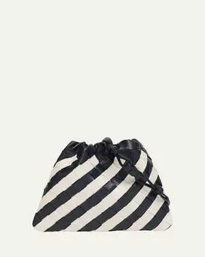 Bottega Veneta Small Striped Leather Pouch Crossbody Bag