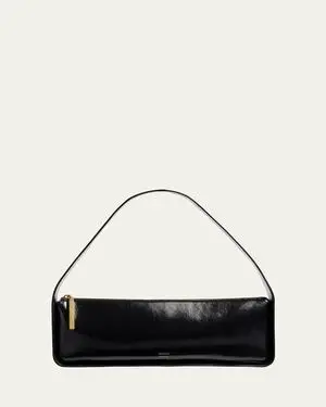 Khaite Lori Crackle Patent Leather Shoulder Bag - Black