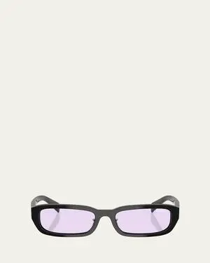 Prada Pr B06sf Rectangle Sunglasses - Violet