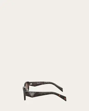 Prada Pr B06sf Rectangle Sunglasses - Violet