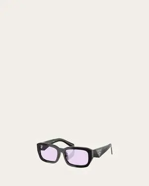 Prada Pr B06sf Rectangle Sunglasses - Violet