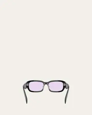 Prada Pr B06sf Rectangle Sunglasses - Violet