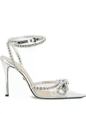 Mach & Mach Bow-embellished Pumps - Silver