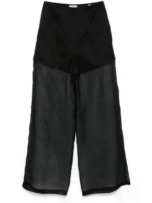 FORTE_FORTE Silk Palazzo Pants - Black