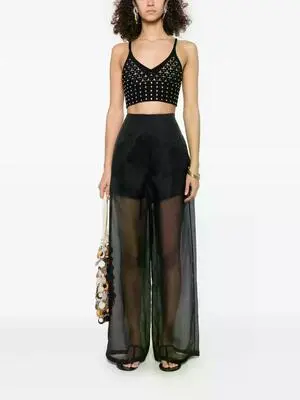 FORTE_FORTE Silk Palazzo Pants - Black