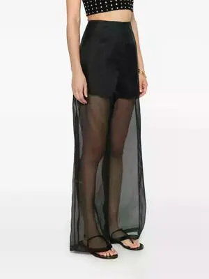 FORTE_FORTE Silk Palazzo Pants - Black