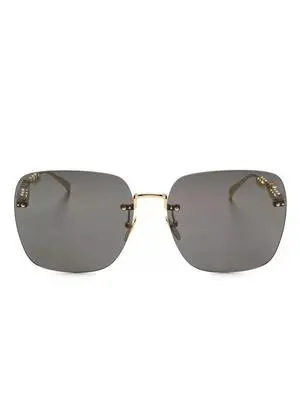 Gucci Square Frame Sunglasses - Gold