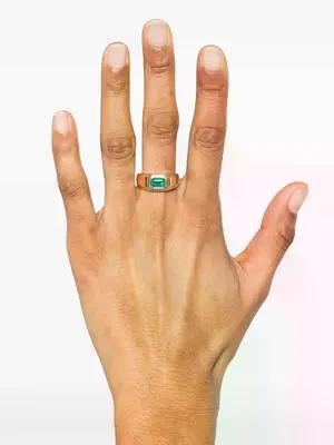 Shay 18k Yellow Emerald Signet Ring