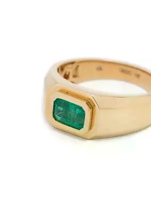 Shay 18k Yellow Emerald Signet Ring