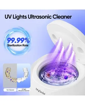MYSMILE Ultrasonic Retainer Cleaner - White