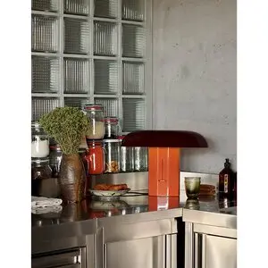 &TRADITION Montera Aluminium And Brass Table Lamp - Amber And Ruby