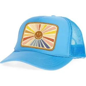 FRIDAY FEELIN’ Friday Feelin’ Sunray Smile Patch Trucker Hat Blue