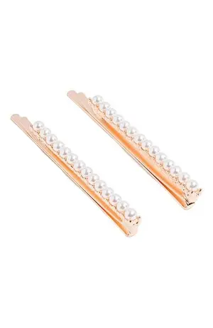 NUME Pearl Hair Pin Set - Silver