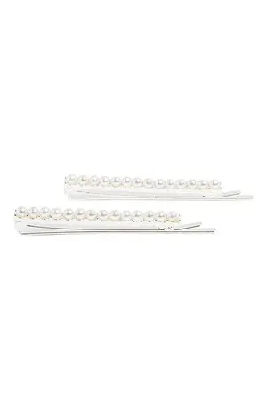 NUME Pearl Hair Pin Set - Silver