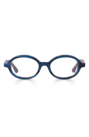 Eyebobs Eyebobs Look Out 54mm Oval Reading Glasses Blue Jay Layered