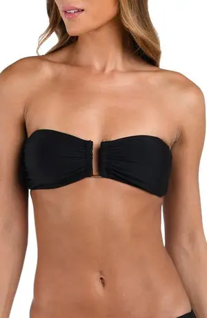 L'Agence Krysta Bandeau Bikini Top - Black
