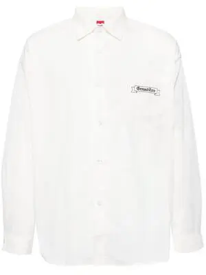 GROUND ZERO Logo-print Long-sleeve Shirt