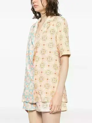 NEVER FULLY DRESSED Graphic-print Short-sleeve Blazer
