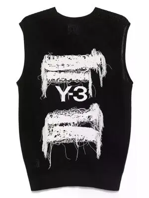 Y3 X Adidas Graphic Knit Vest - Black