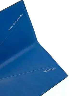 Smythson Panama Passport Holder - Blue